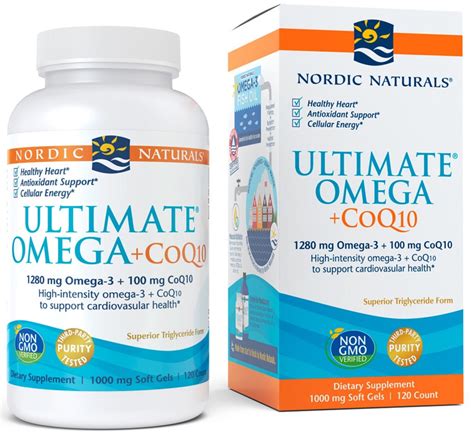 Nordic Naturals Ultimate Omega Plus Coq10 Lemon Heart Support 1280mg