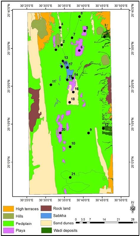 Geomorphic Map And Location Of Soil Profiles Laboratory Analysis Soil