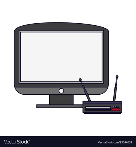 Television And Digital Decoder Royalty Free Vector Image