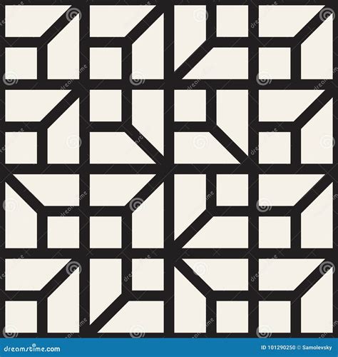 Vector Seamless Pattern Mesh Repeating Texture Linear Grid With Chaotic Shapes Stylish