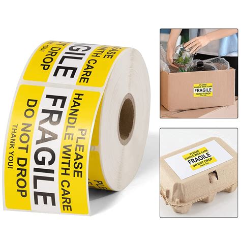 Buy Fragile Sticker Fragile Stickers 3 X 2 Inch 500 Labels Roll Please Treat With Care Thank You
