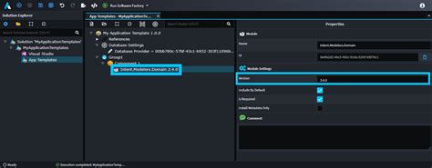 How To Set Module Versions Intent Architect