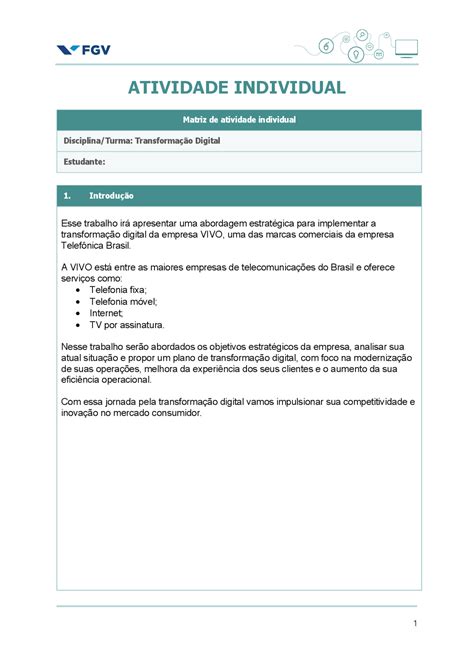 Transformação Digital Ia Provas Gestão De Projeto Docsity