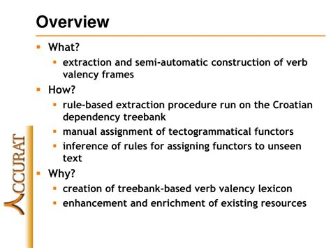 Ppt Verb Valency Frame Extraction Using Morphological And Syntactic