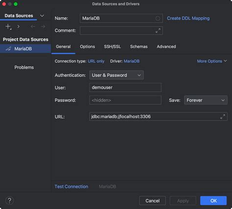 MariaDB IntelliJ IDEA Documentation