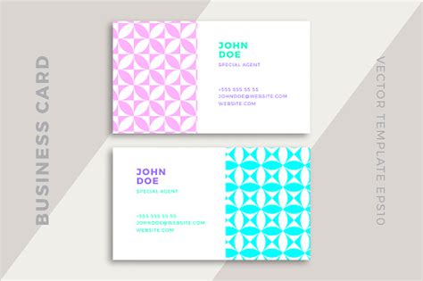 기하학적 패턴의 트렌디 한 기업 문구 모형 현대적인 창조적 인 명함 수평 템플릿 샘플 텍스트가있는 간단한 벡터 편집 가능한 배경