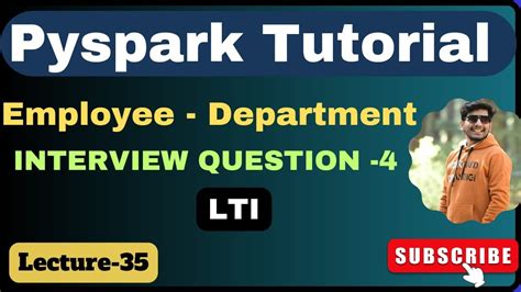 35 important pyspark interview question ltimindtree interview youtube