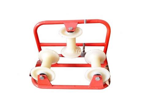 10kn Load Nylon Triple Corner Cable Roller Three Wheels Cable Pulling
