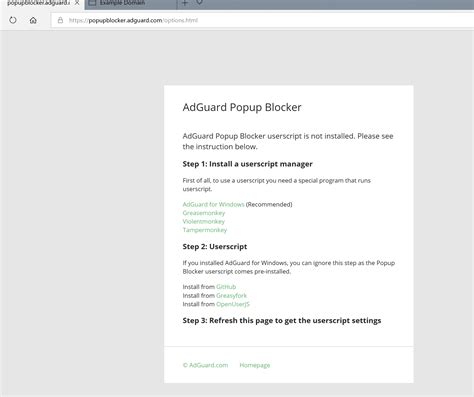 options page does not work in ms edge · issue 130 · adguardteam