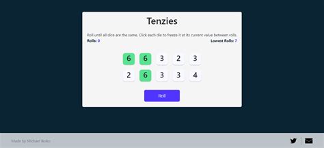 GitHub Michaelikoko Tenzies Tenzies Game Made With React