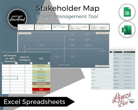 Stakeholder Mapping Excel Spreadsheet Project Management Tool Crm