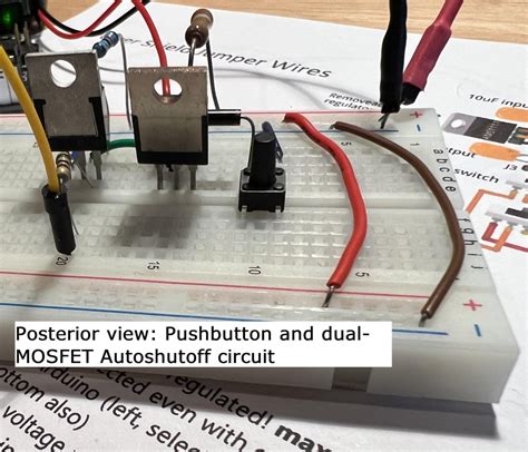 diy arduino power shield push button on off auto shutoff and