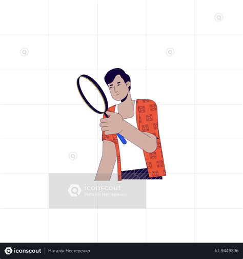 animación indian man looking through loupe por Наталія Нестеренко