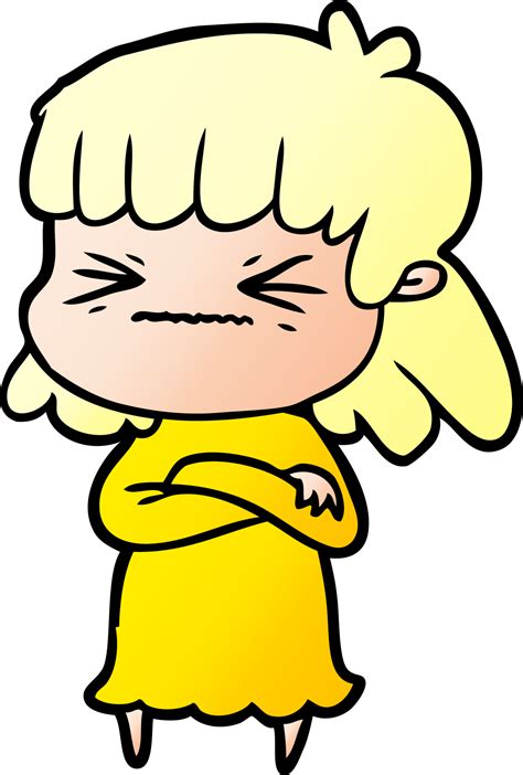 Cartoon Angry Girl 45195680 Png