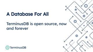 TerminusDB Database Design PPT