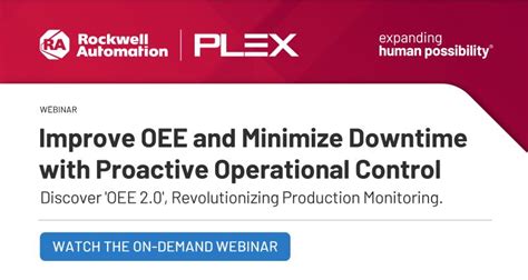 Plexs Oee 2 0 Webinar On Downtime Management Plex By Rockwell Automation Posted On The Topic