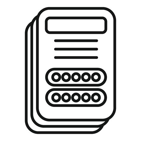 Document Password Icon Outline Vector Access Computer 42523042 Vector Art At Vecteezy