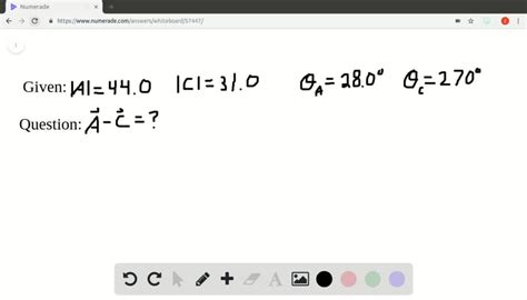 Ii Determine The Vector 𝐀⃗ 𝐂⃗ Given The Vectors 𝐀⃗ And 𝐂⃗ In Fig 38 Numerade