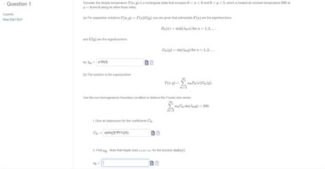 Solved Question 1 Consider The Steady Temperature T 2 Y In