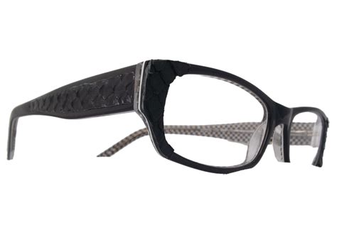 Checkered Inside Black Python Wojo Eyewear