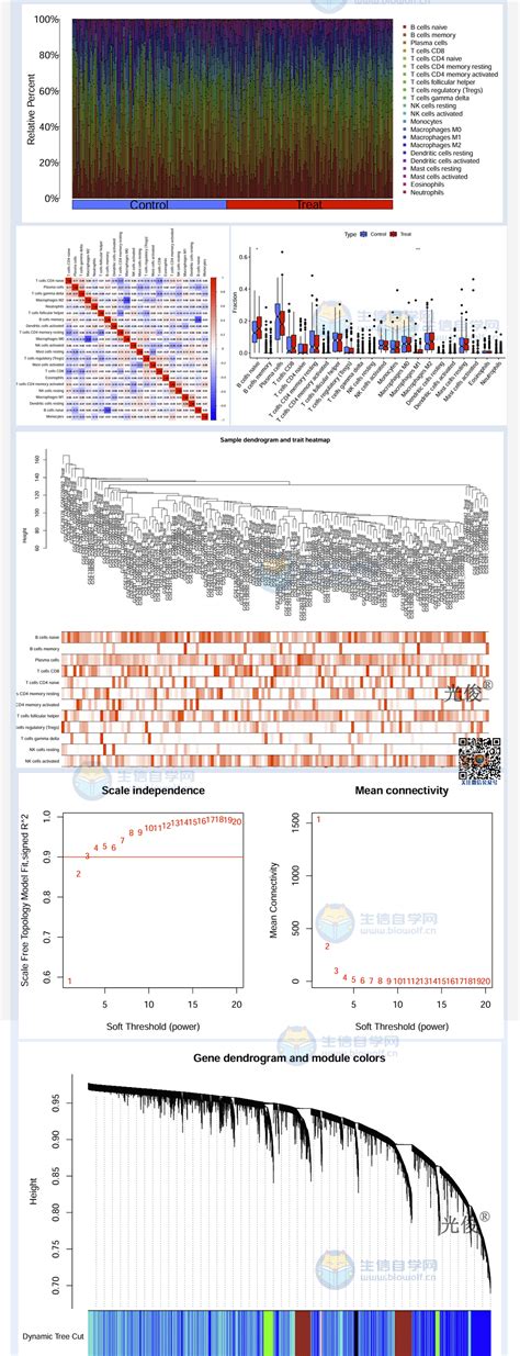 非肿瘤巨噬细胞分析视频 Wgcna共表达网络联合机 生信自学网