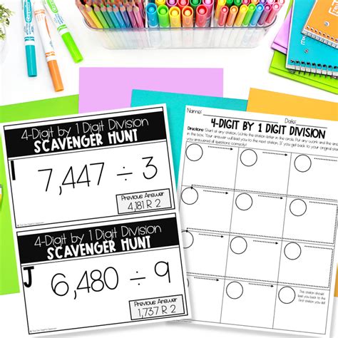 Math Scavenger Hunt Freebie That One Cheerful Classroom