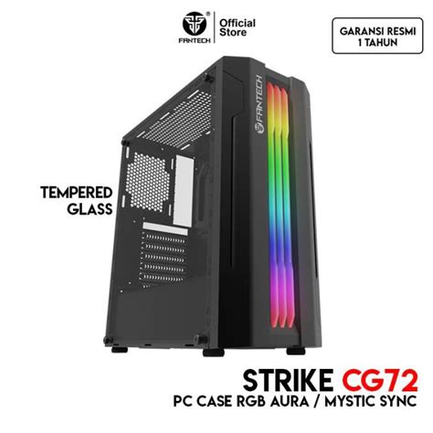 Jual Fantech Strike Cg72 Tempered Glass Casing Komputer Pc Gaming Case Rgb Shopee Indonesia