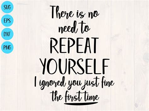 repeating yourself