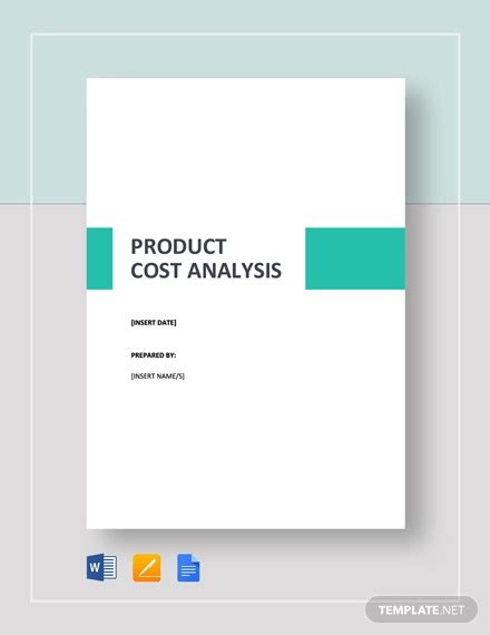Product Cost Analysis Examples Format How To Determine Pdf