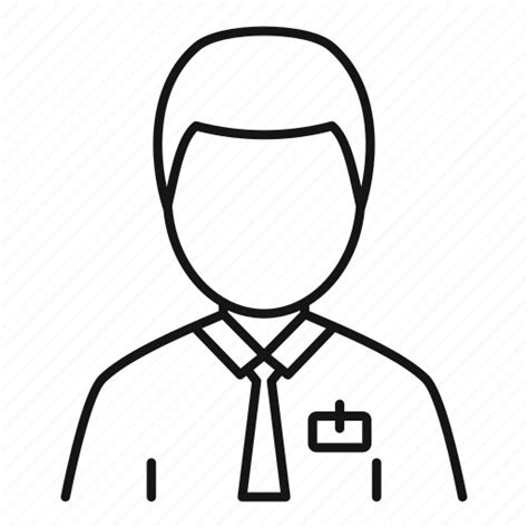 Man Estimator Vector Thin Icon Download On Iconfinder