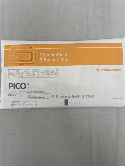 New Smith And Nephew 66022042 Pico Npwt Dressing 10cm X 20cm Dressing Only Disposables