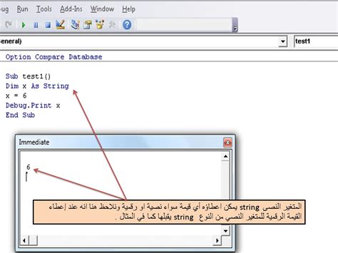 المتغيرات Variables فى Vba واستخدامه مع برنامج ميكروسوفت اكسس Ms Access