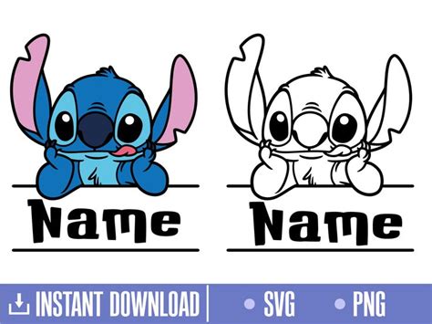 Stitch Svg Stitch Peeking Svg Stitch Layered Svg Fichiers Coupés