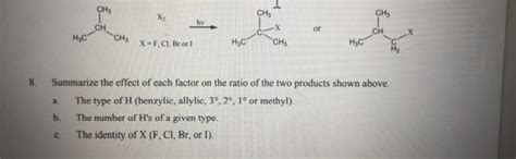 Solved CHE CH X CH hv CH X or X H₂C CH X F CI Bror Chegg com