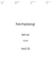 Mastering Proof Rules in Propositional Logic: Introduction, | Course Hero