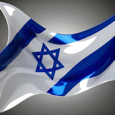 Vibrant Israel Flag Image With Bold Blue And White Colors Premium Ai