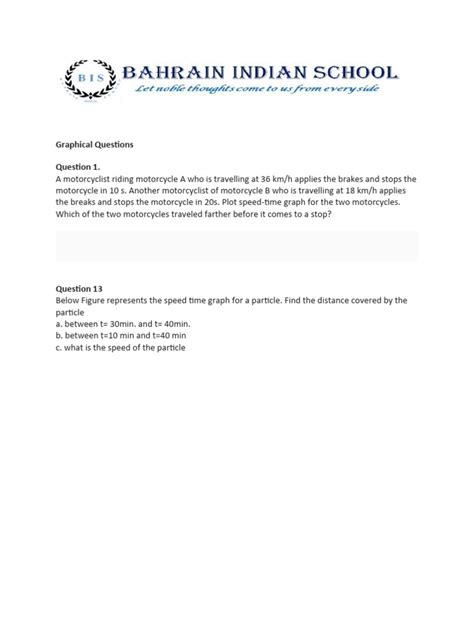 Graphical Questions Pdf Speed Acceleration