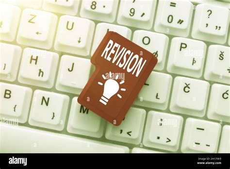 Sign Displaying Revision Business Overview Action Of Revising Over