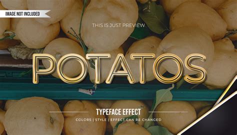 Potatos Editable Font Effect Text Illustration Vector Free Download