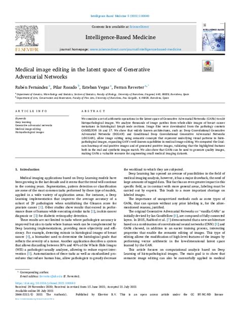 pdf medical image editing in the latent space of generative