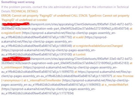 Pnp React Search Result Webpart Something Went Wrong Can Not Set Property PagingID