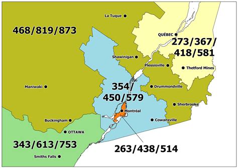 Cna Canadian Area Code Maps