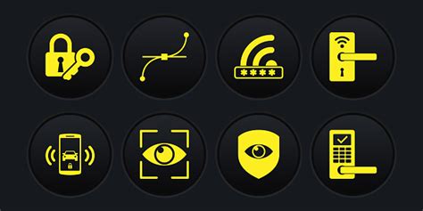 Set Smart Car Alarm System Digital Door Lock With Wireless Eye Scan Shield And Eye Wifi Locked