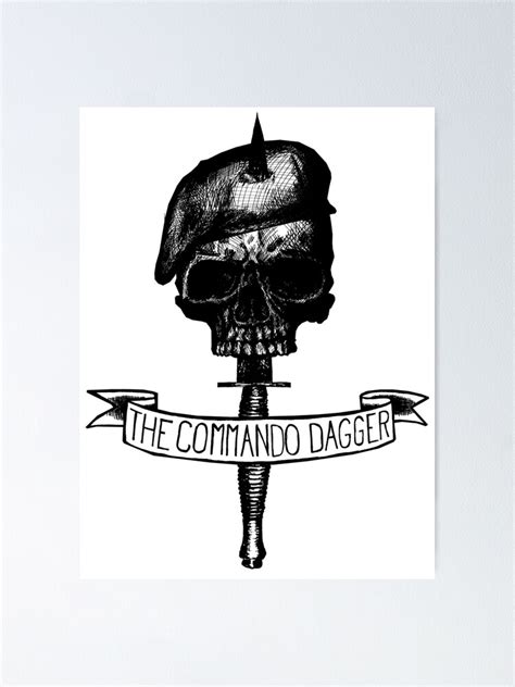 The Commando Dagger Logo Poster For Sale By Commandodagger Redbubble