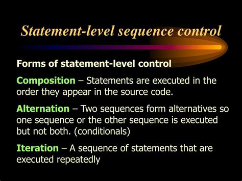 Ppt Chapter 8 Sequence Control Powerpoint Presentation Free