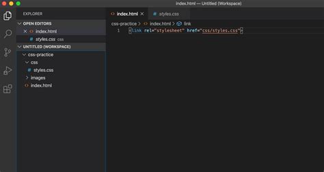how to set up your css and html practice project with a code editor