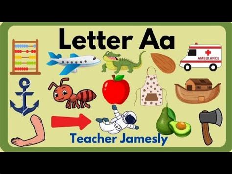 Letter Aa Letter Name Letter Sound Words That Start With The Letter