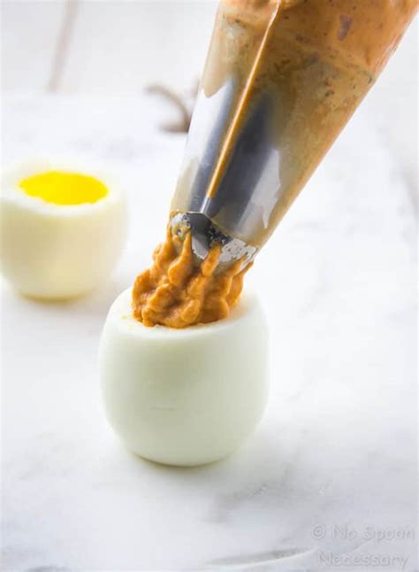 Fancy Red Deviled Eggs Sweet And Spicy Gourmet Recipe No Spoon Necessary