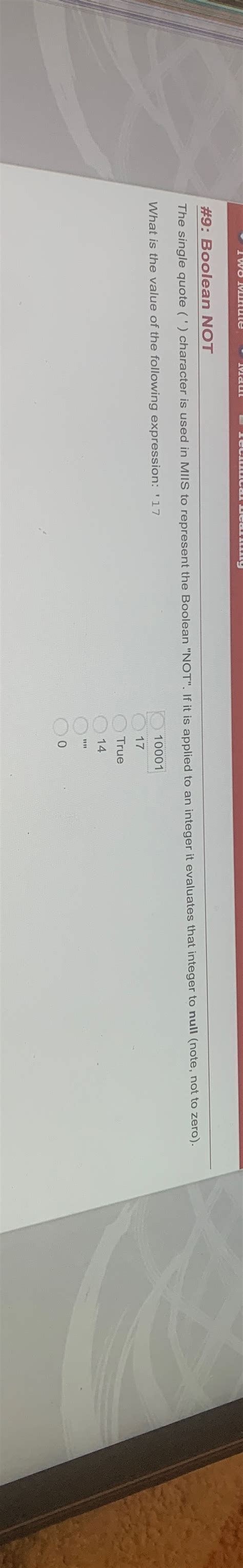 9 Boolean Notthe Single Quote ﻿character Is