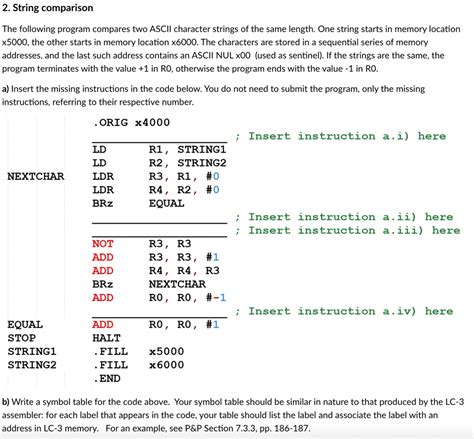 2 String Comparison The Following Program Compares Two
